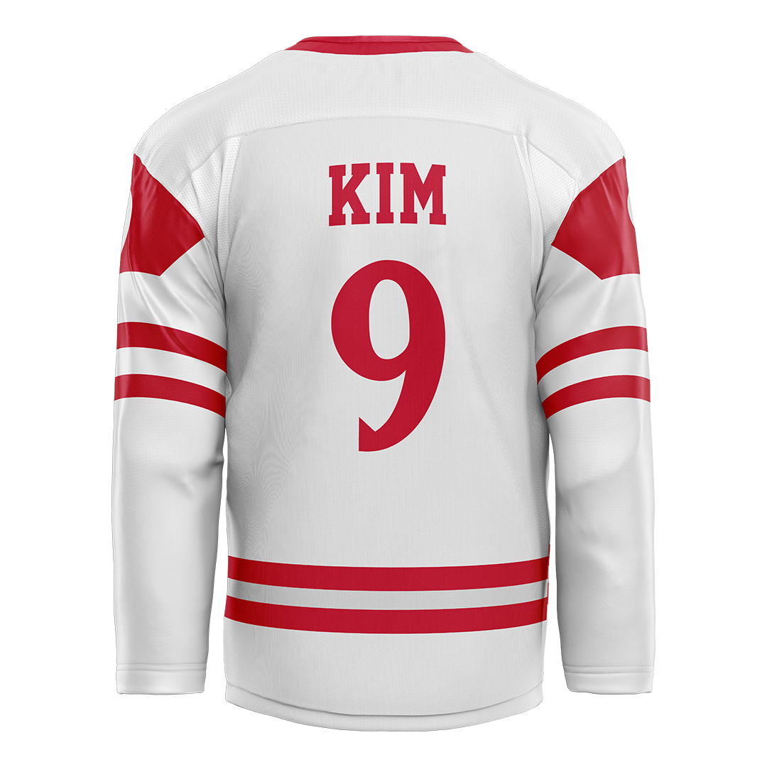 SDSU White Hockey Jersey - Marcus Kim – 978 Jerseys